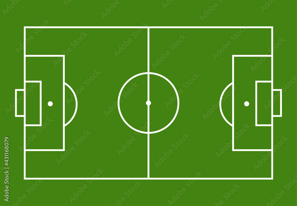 Football soccer field vector illustration. Coach table for tactic ...