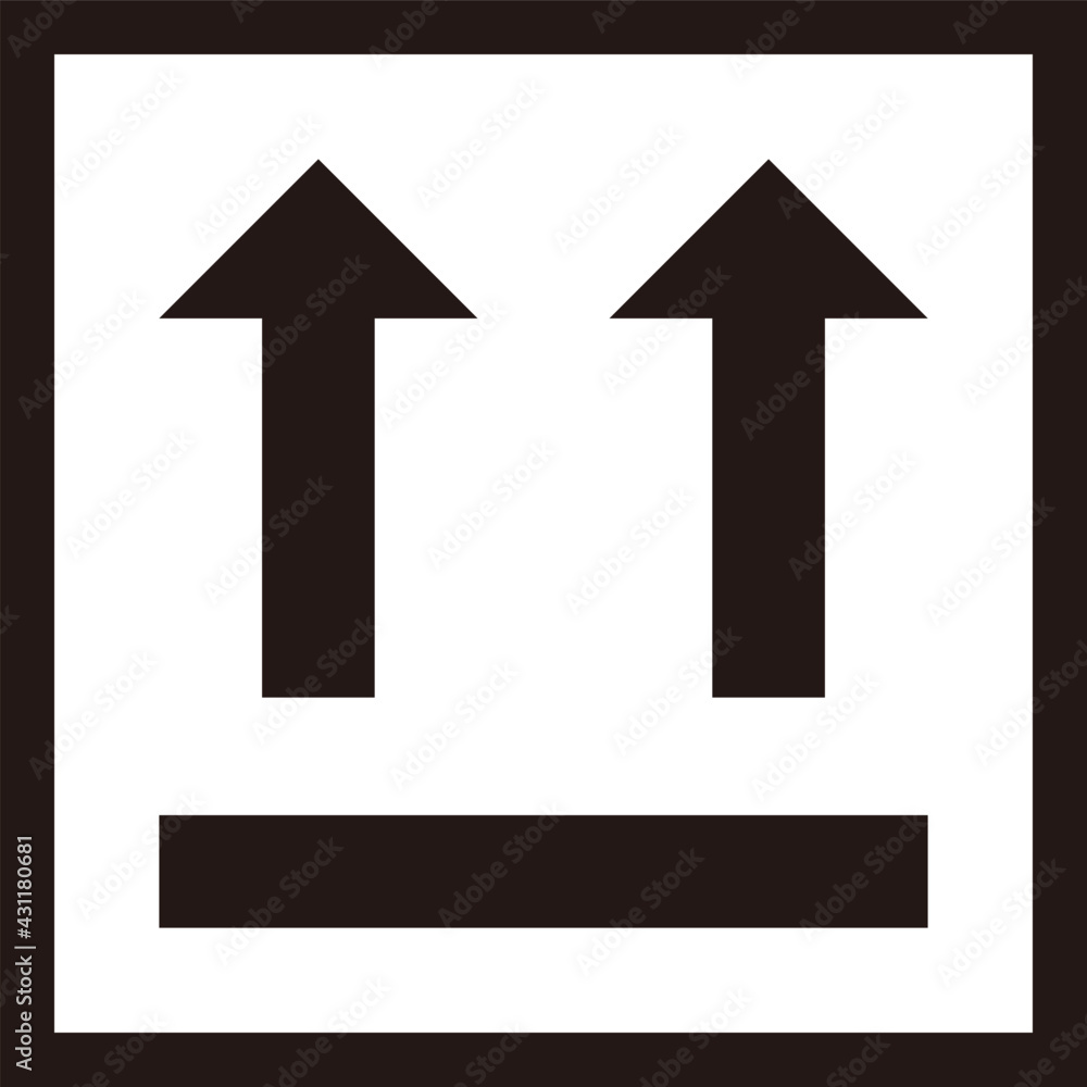 This side up packaging symbol on white background, vector illustration ...