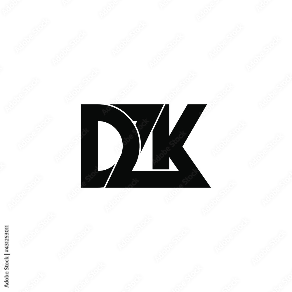 dzk letter original monogram logo design Stock Vector | Adobe Stock
