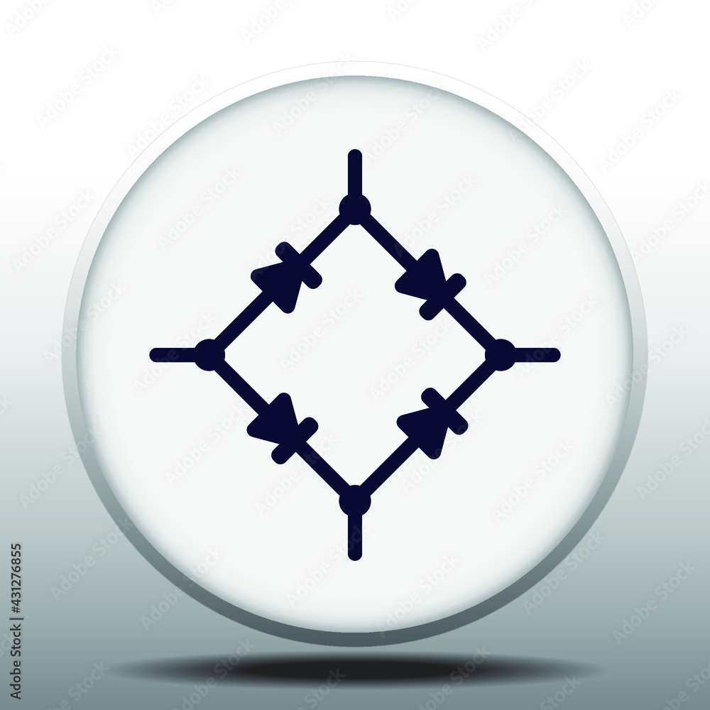 Vector illustration symbol Bridge Diode Generic Symbol Stock Vector ...