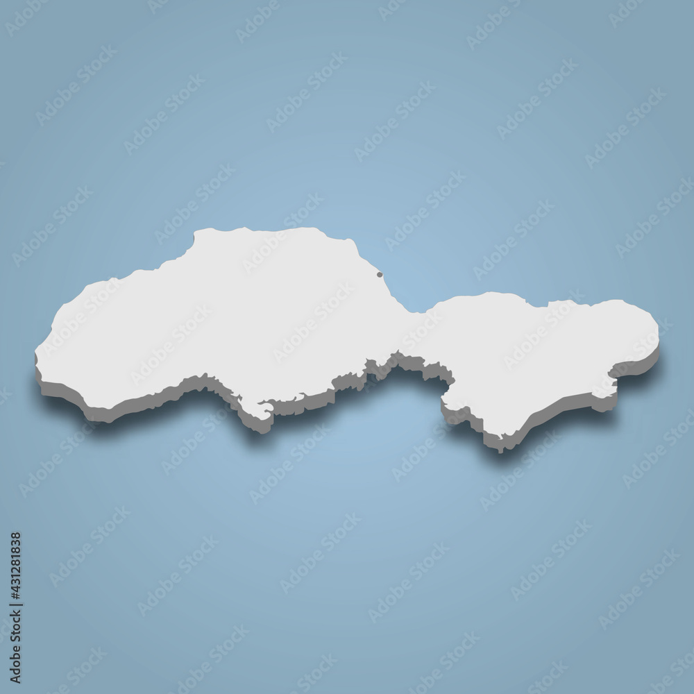 3d isometric map of Jolo is an island in Philippines Stock Vector ...