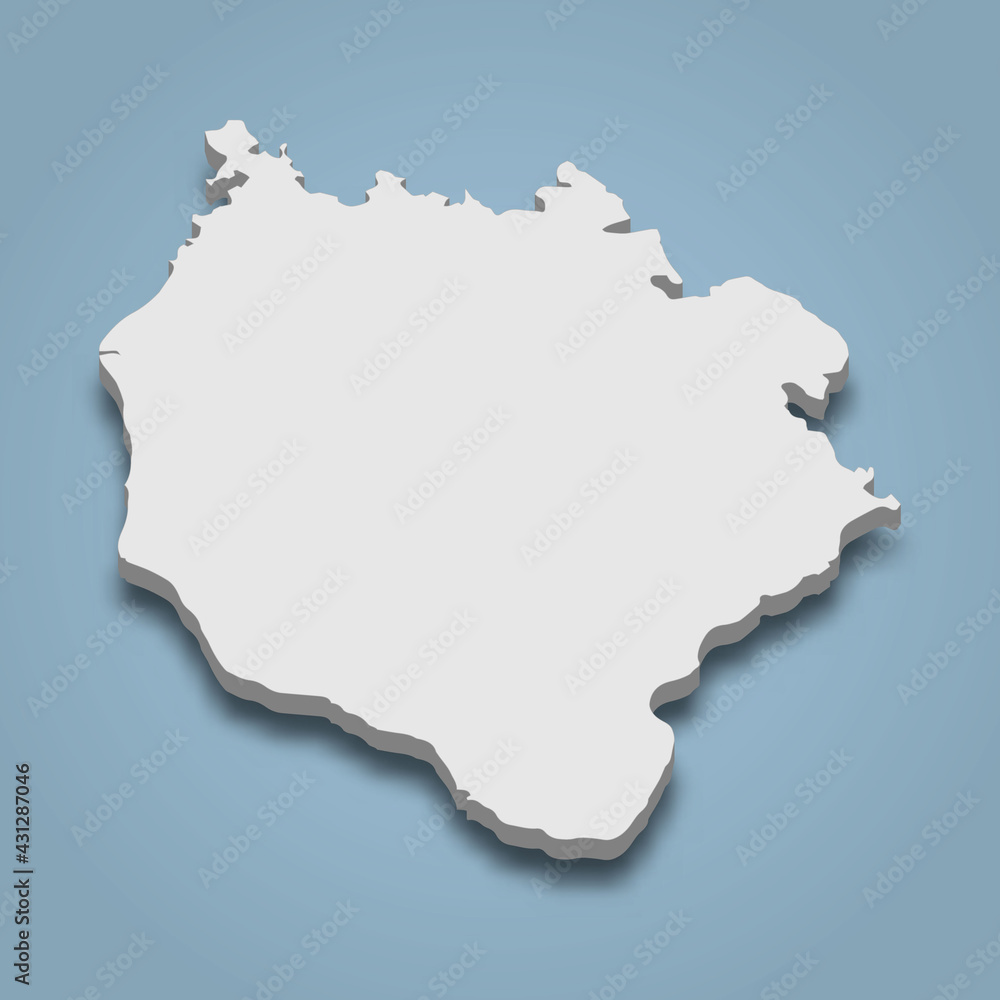 3d isometric map of Marinduque is an island in Philippines Stock Vector ...