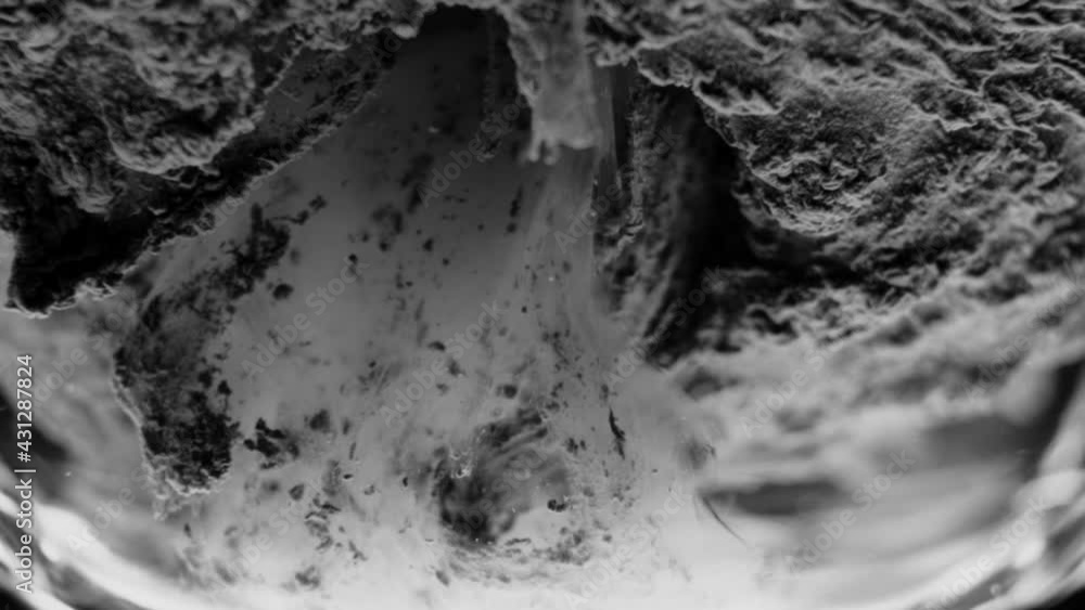 Vintage animation, shadow theatre on a wall. Pantomime, fantasy story ...