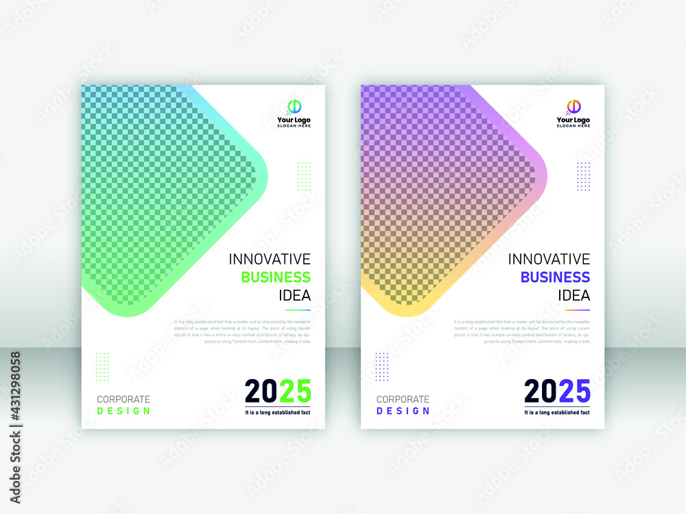 Modern book cover page design template Stock Vector | Adobe Stock