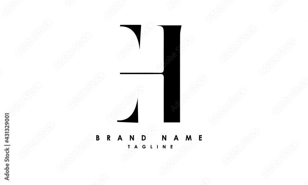 Alphabet letters Initials Monogram logo EH, HE, E and H Stock Vector ...