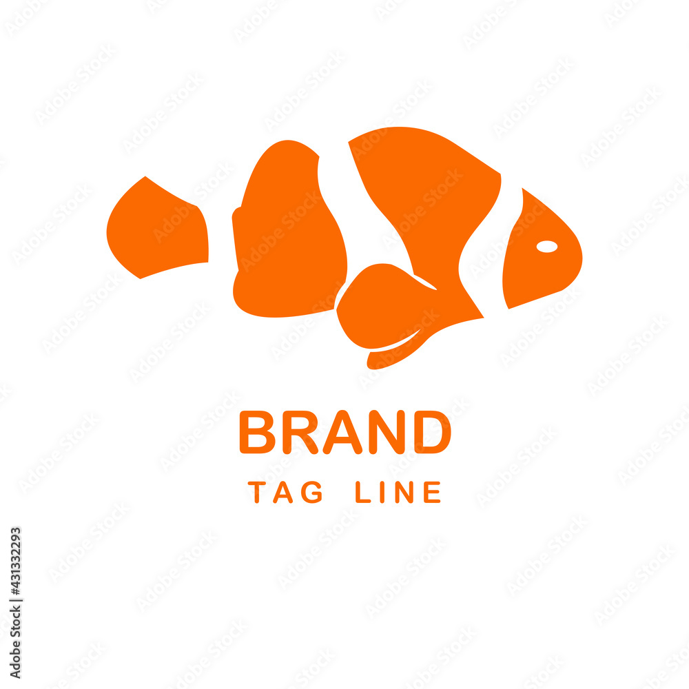 clownfish logo vector. This logo is suitable for companies in the field ...