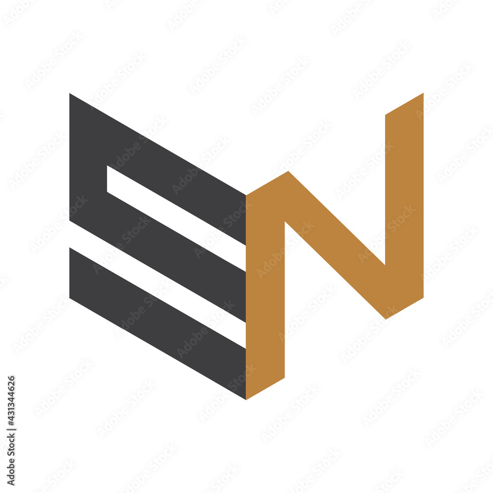 Initial sn letter logo vector template design. Linked letter ns logo ...