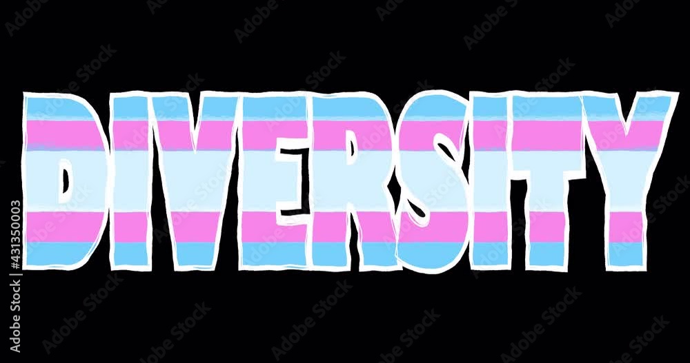 Bright sign with the inscription DIVERSITY against the background of ...