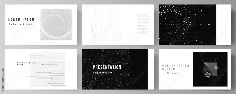 Vector layout of the presentation slides design business templates ...