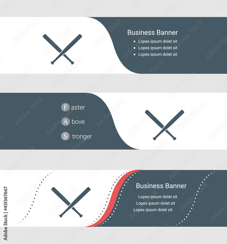 Set of blue grey banner, horizontal business banner templates. Banners ...