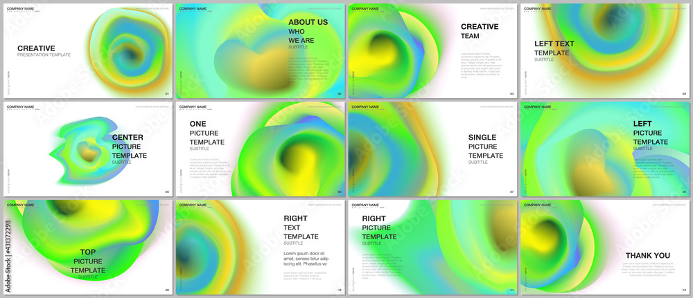 Presentation design vector templates, multipurpose template for ...