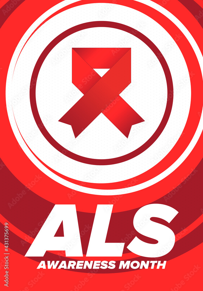 ALS Awareness Month. Amyotrophic lateral sclerosis. Annual campaign is ...