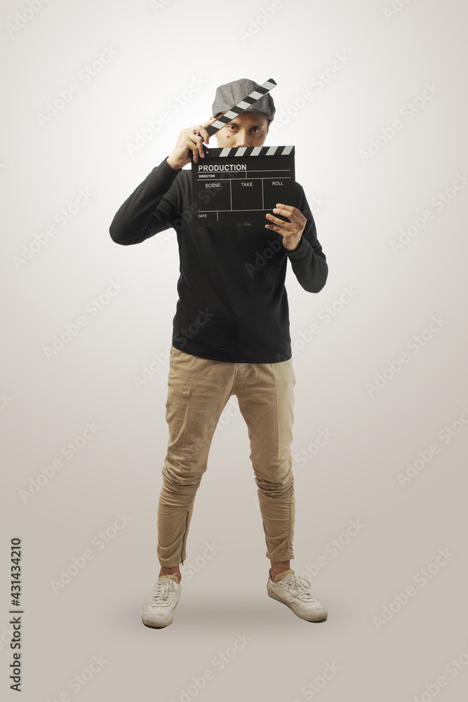 Fotografia do Stock: Professional male actor ready for shooting film ...