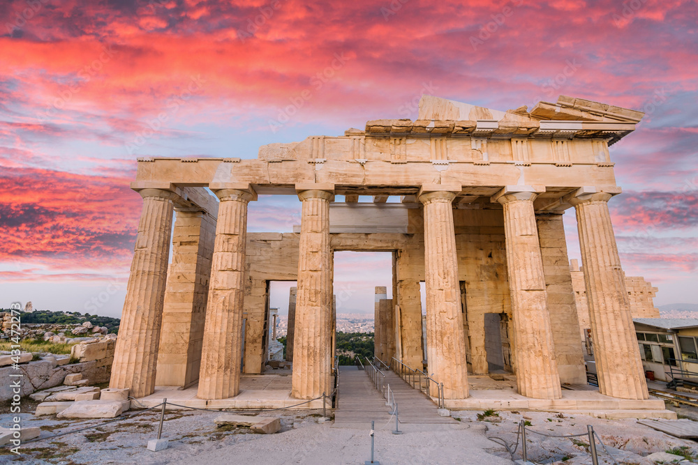 The Parthenon is Standing majestically on the highest point of the ...