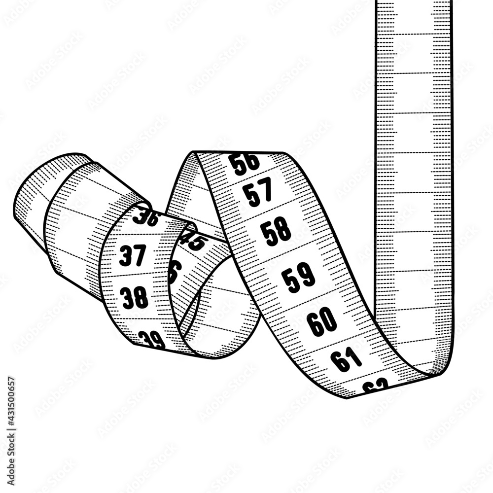 Measuring Tape Clipart Black And White