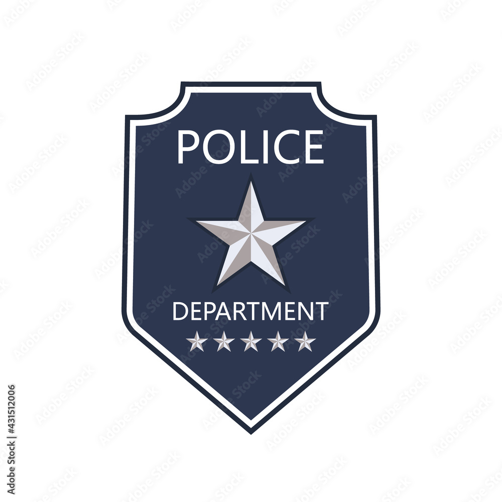 Police badge. Shield of cop department. Badge of officer police. Emblem ...