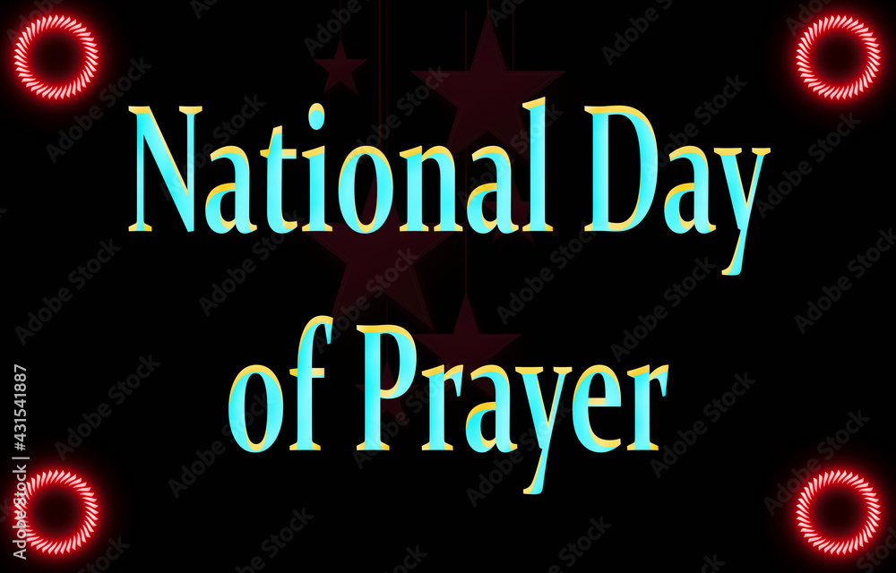 May month special day. National Day of Prayer, Shiny Text Effect on ...