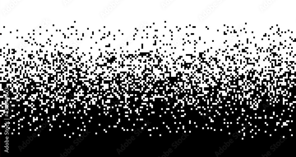 Black fading pixel square modern abstract background pattern vertical ...