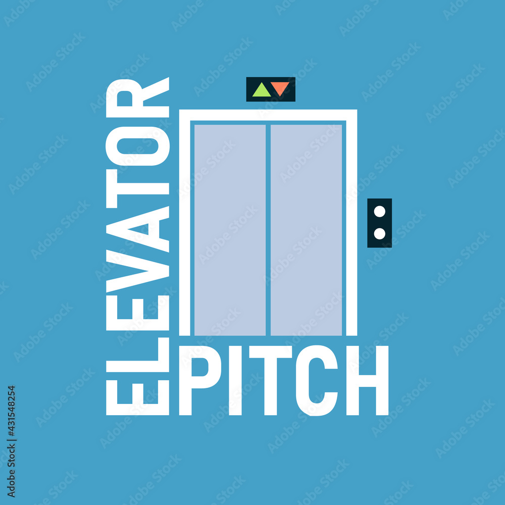 Elevator Pitch poster. Clipart image Stock Vector | Adobe Stock