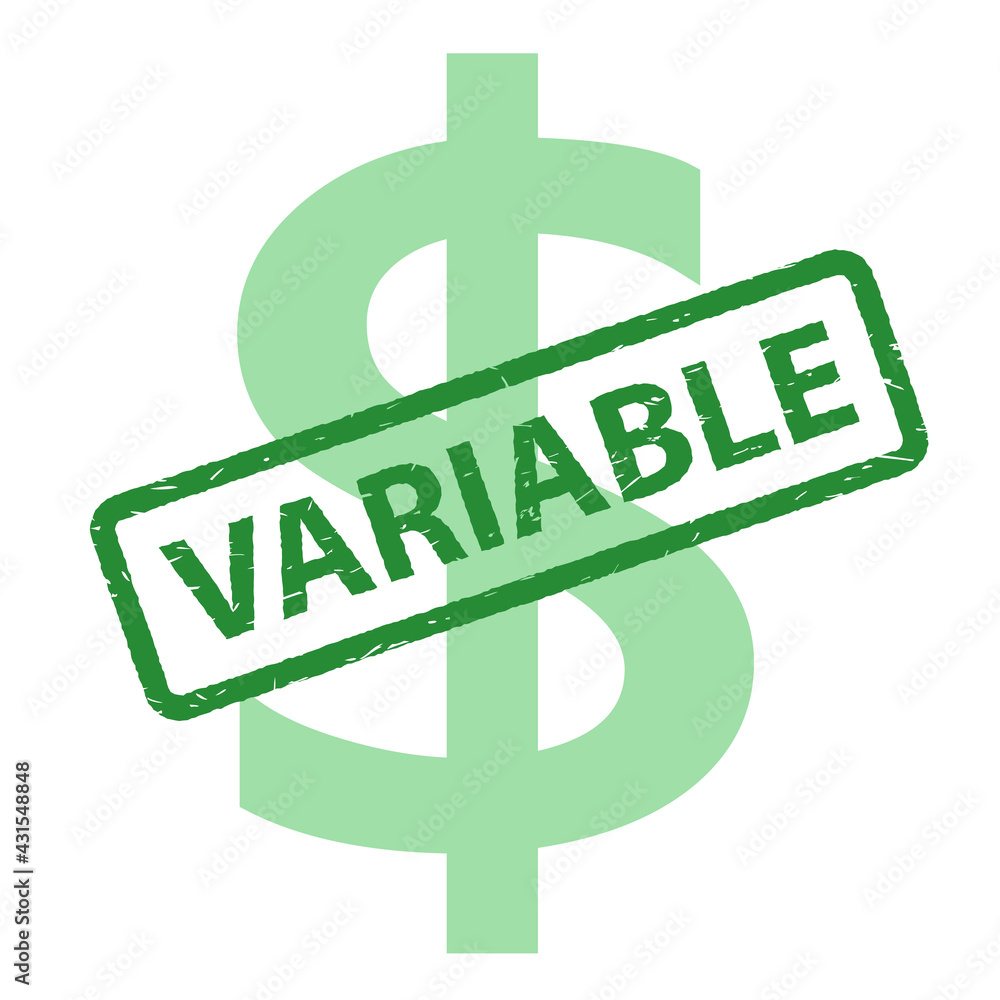 Variable cost icon. Clipart image isolated on white background Stock ...