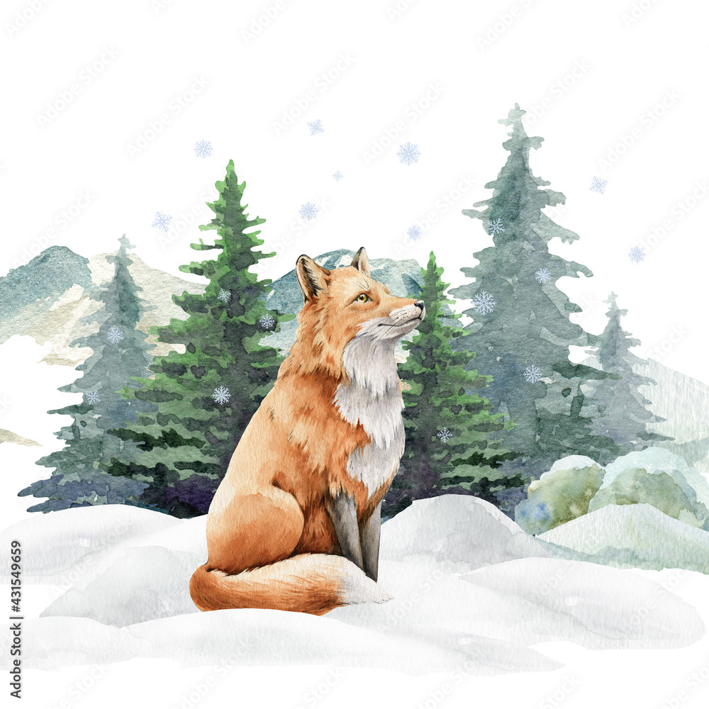Furry Fox Wolf Snow