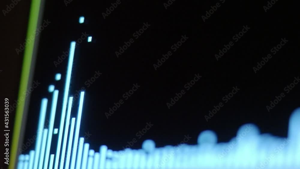 Music Equalizer bar. Audio waveform equalizer on black background loop ...