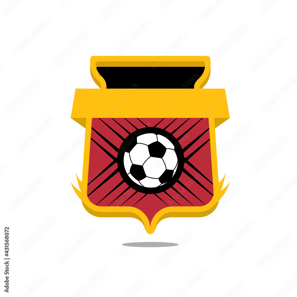 logo for a football club, shield with a ball, 3D emblem Stock Vector ...