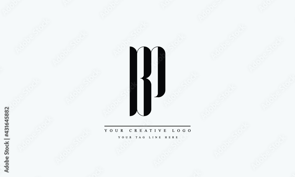 Letter Logo Design with Creative Modern Trendy Typography BP PB B P ...