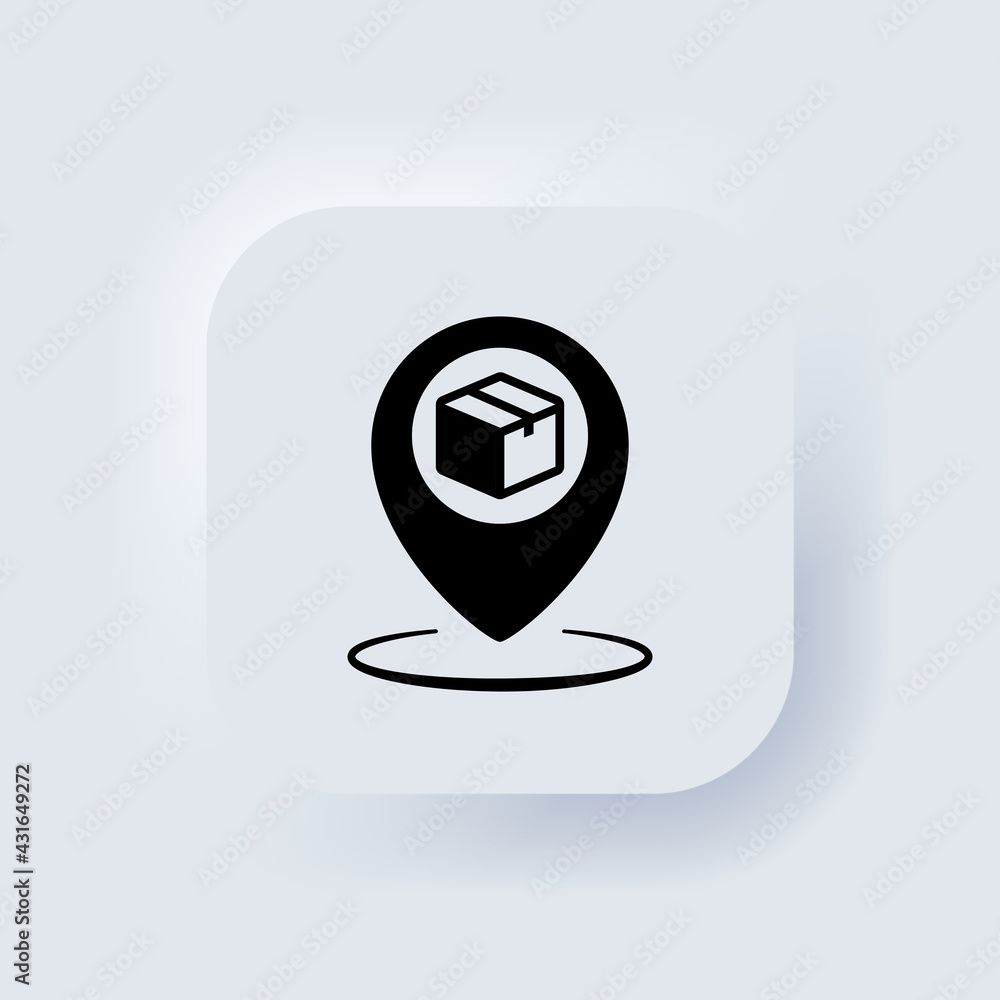 Map pointer icon. Parcel tracking. Package location. Order tracking ...