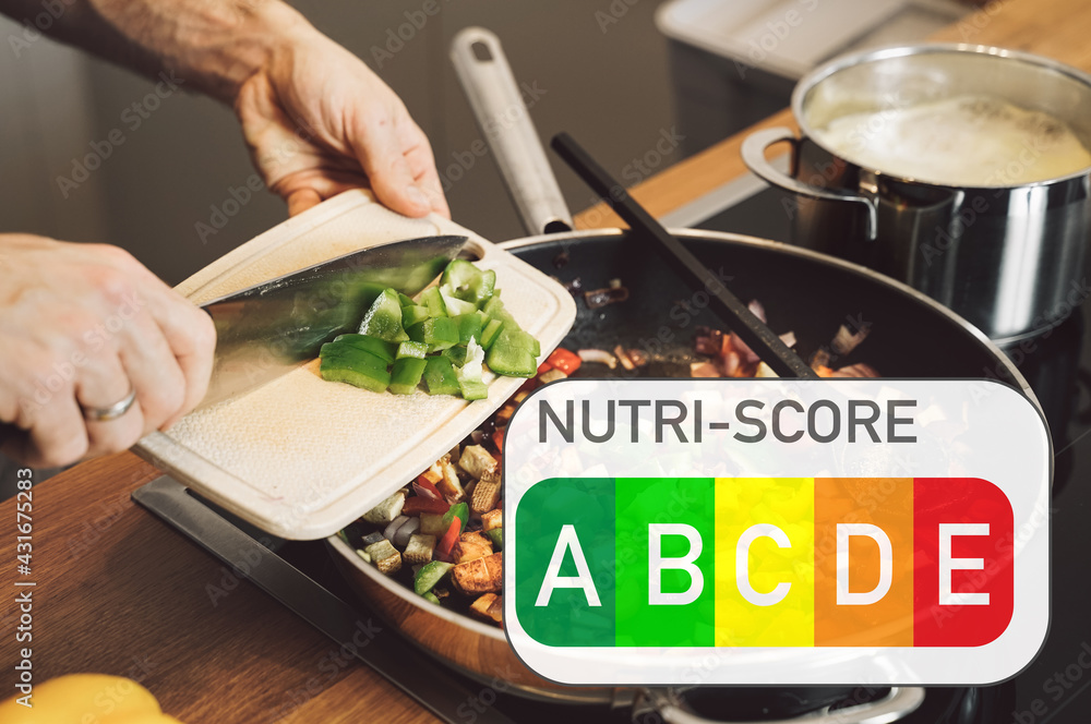 Nutri score, food traffic light and labeling on food with fat and sugar ...
