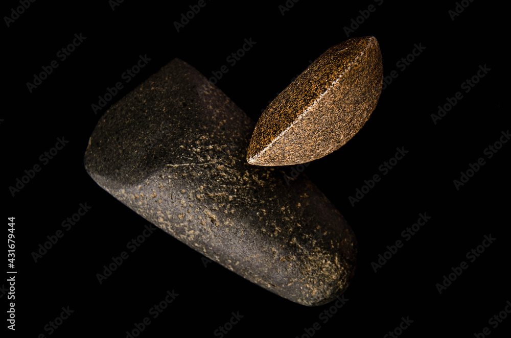 two precious stone age neolithic bush hammered axes. From the Acheulean ...
