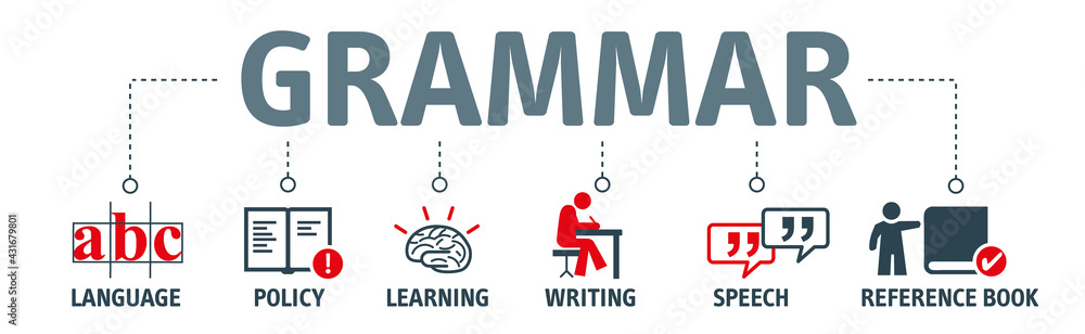 grammar vector illustration concept on white background Stock Vector ...