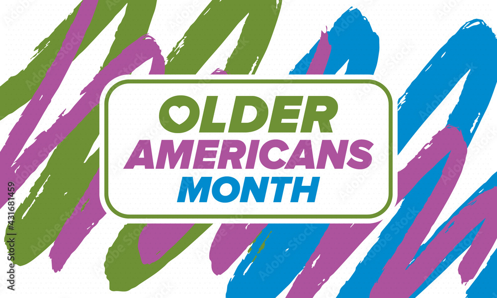 Vecteur Stock Older Americans Month. Celebrated in May in the United ...