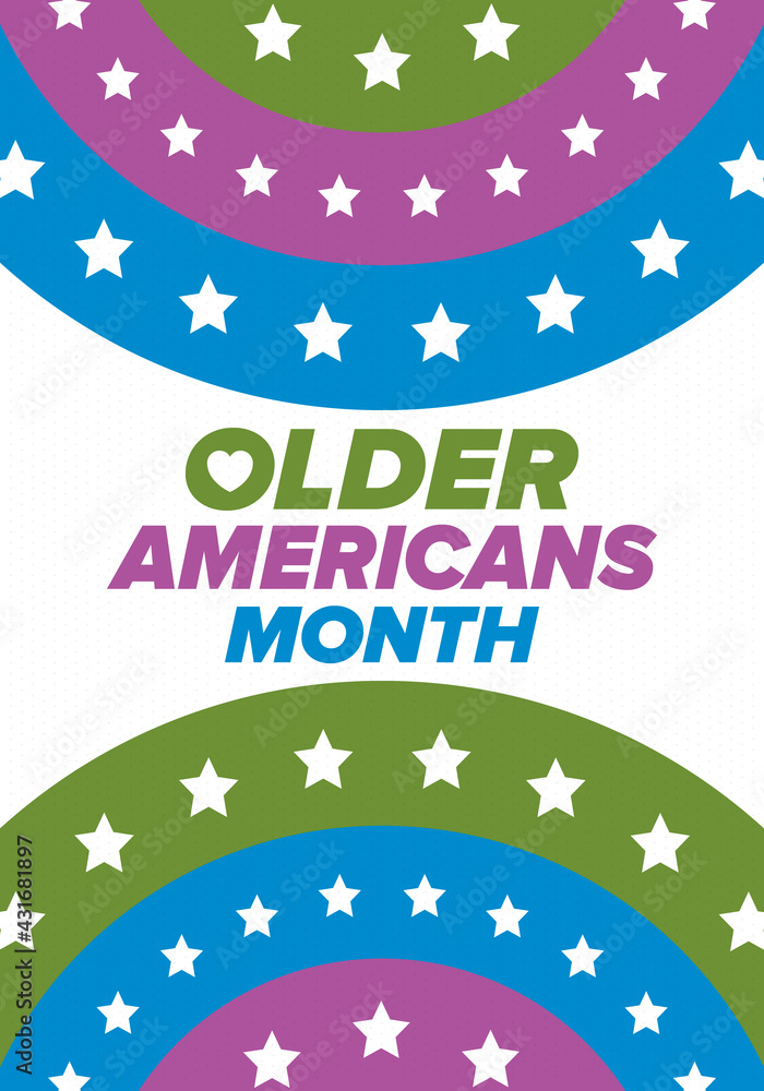 Vecteur Stock Older Americans Month. Celebrated in May in the United ...
