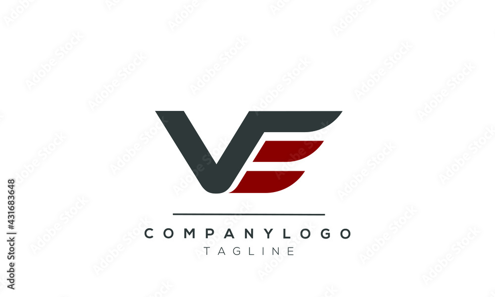 VE initials monogram letter text alphabet logo design Stock Vector ...