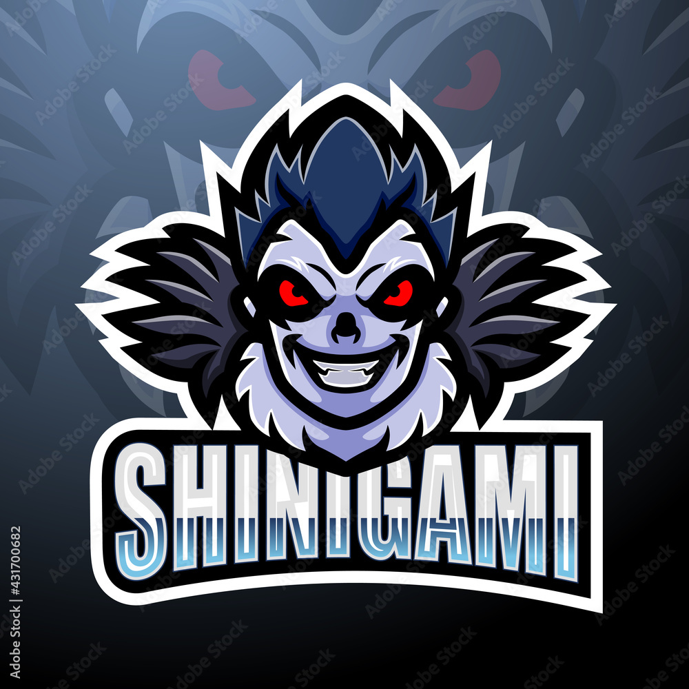 Shinigami esport logo mascot design Stock Vector | Adobe Stock