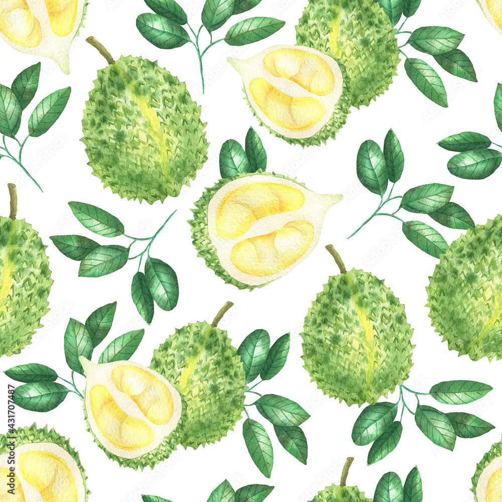 Durian pattern Stock Illustration | Adobe Stock