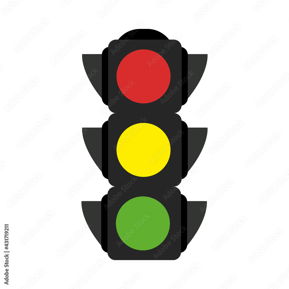 Simple illustration of a traffic light. Stock vector illustration ...