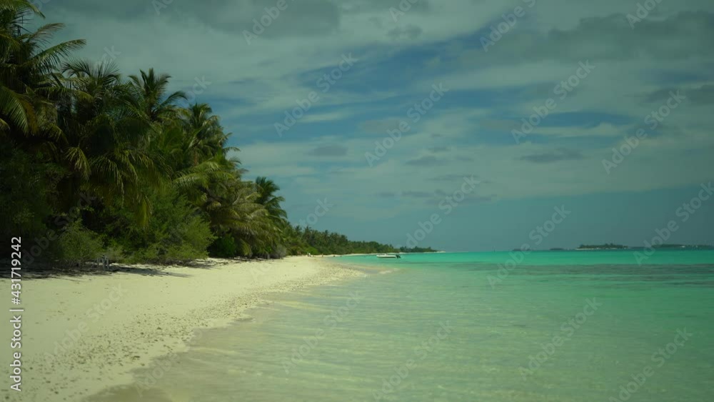 Relax on an empty sea beach. Travel to the paradise sea beach. The ...