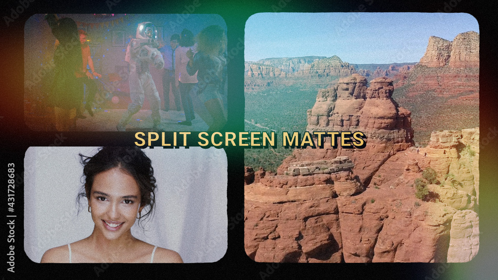 Versatile Split Screens Title Stock Template | Adobe Stock