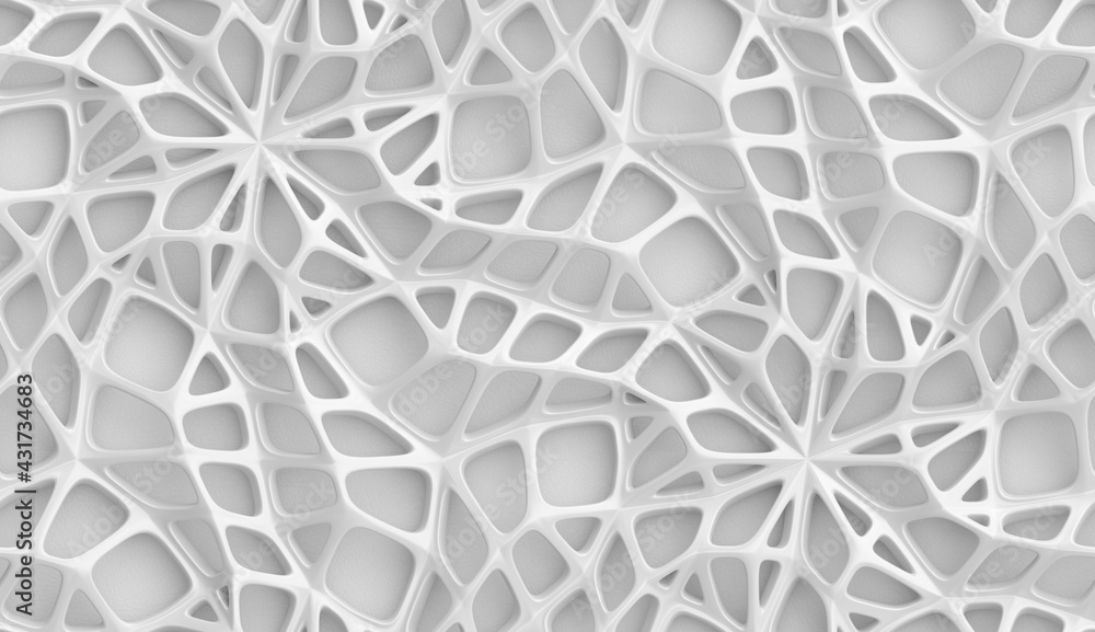 3D Wallpaper stylization of white grid and white background. High ...
