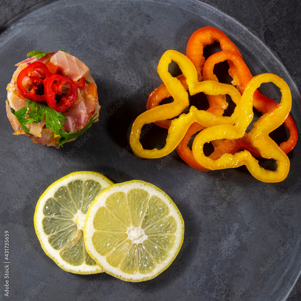 Peruvian ceviche is a traditional dish consumed in Peru. The ...