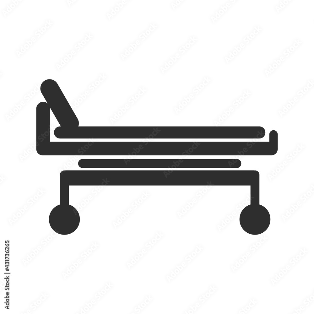 Hospital bed symbol. Linear style sign for mobile concept and web ...