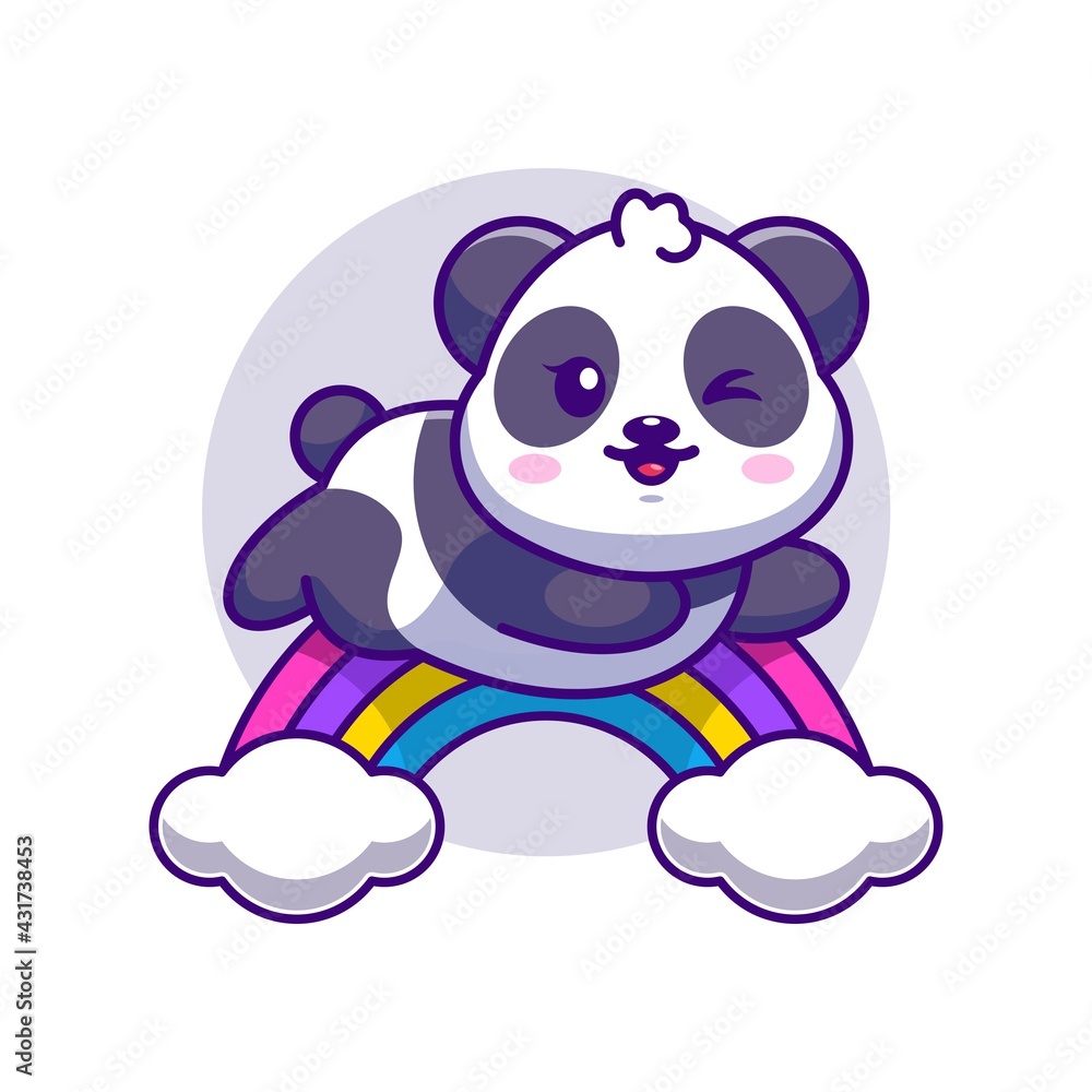 Rainbow Panda Anime