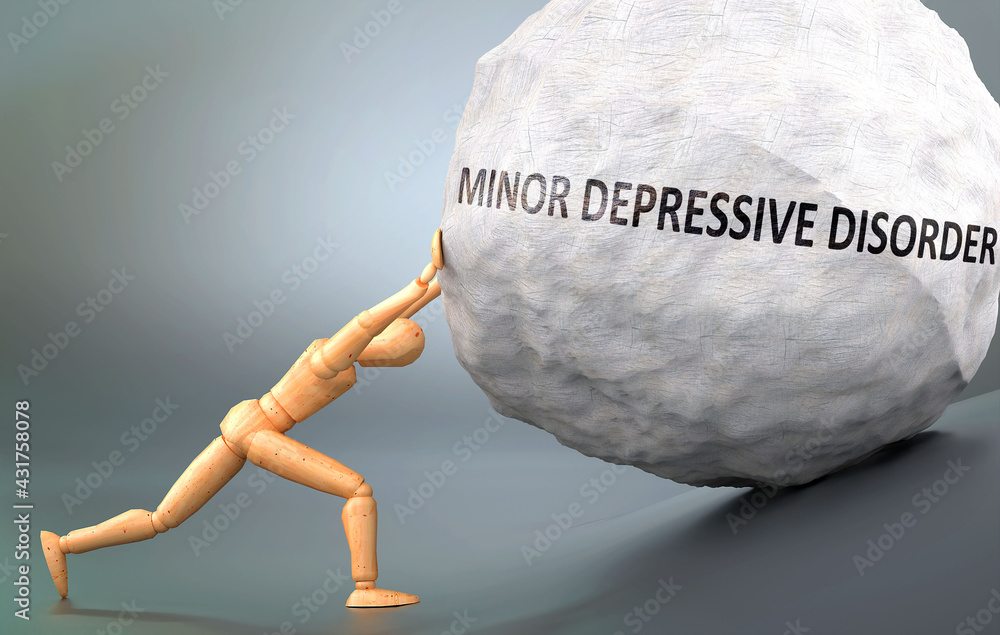 Minor depressive disorder and human condition, pictured as a human ...
