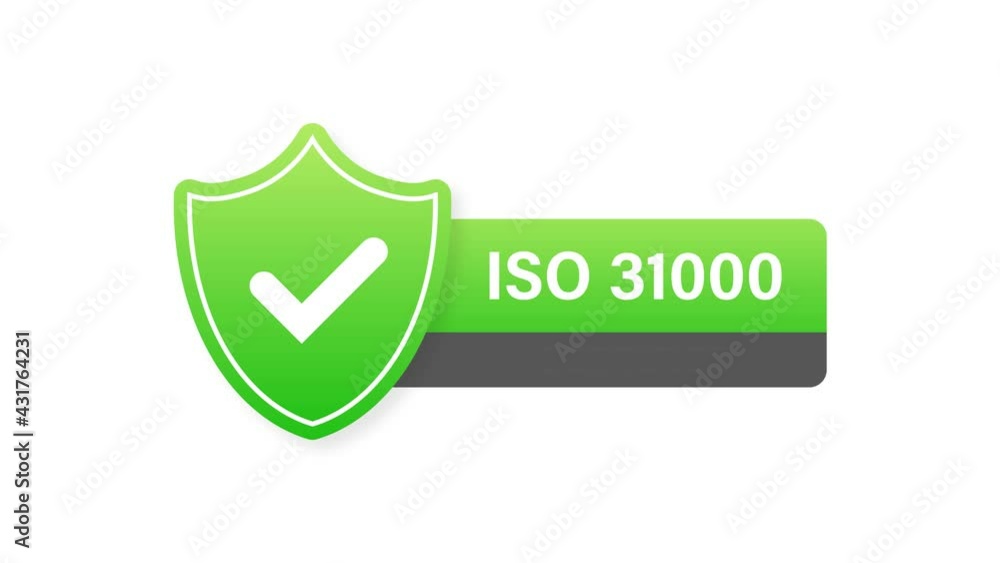 ISO 31000 Certified badge, icon. Certification stamp. Motion graphics ...