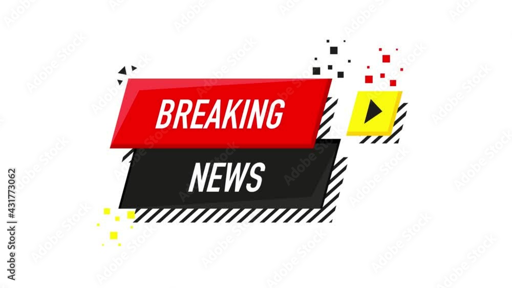 Breaking news banner isolated on white background. Banner design ...