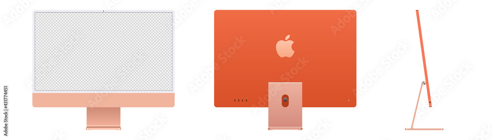 iMac 24 inch personal computer made by Apple Computers, isolated on ...