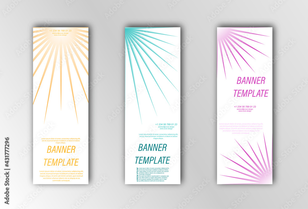 Abstract vector banner template. Illustration for the design of banners ...