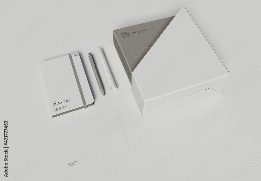 Office Card and Notebook Mockup Stock Template | Adobe Stock